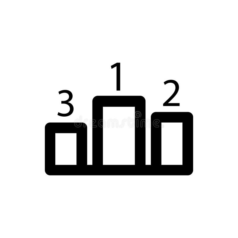 Rank Line Style Icon. Vector Illustration Stock Vector - Illustration ...