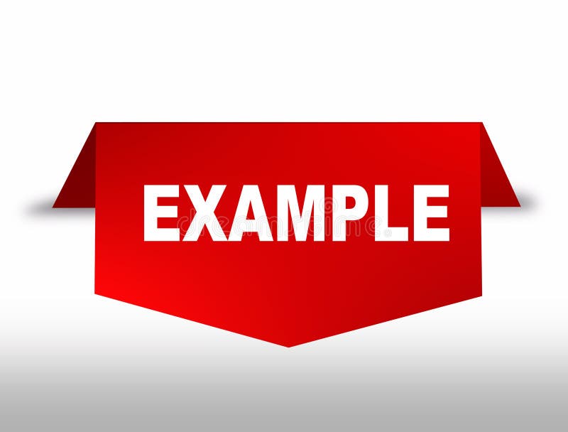 Red Flat Banner for Example Stock Illustration - Illustration of circle ...