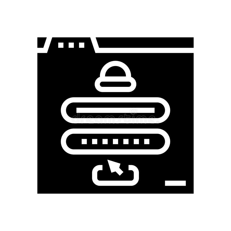 Web Registration Glyph Icon Vector Illustration Stock Vector ...