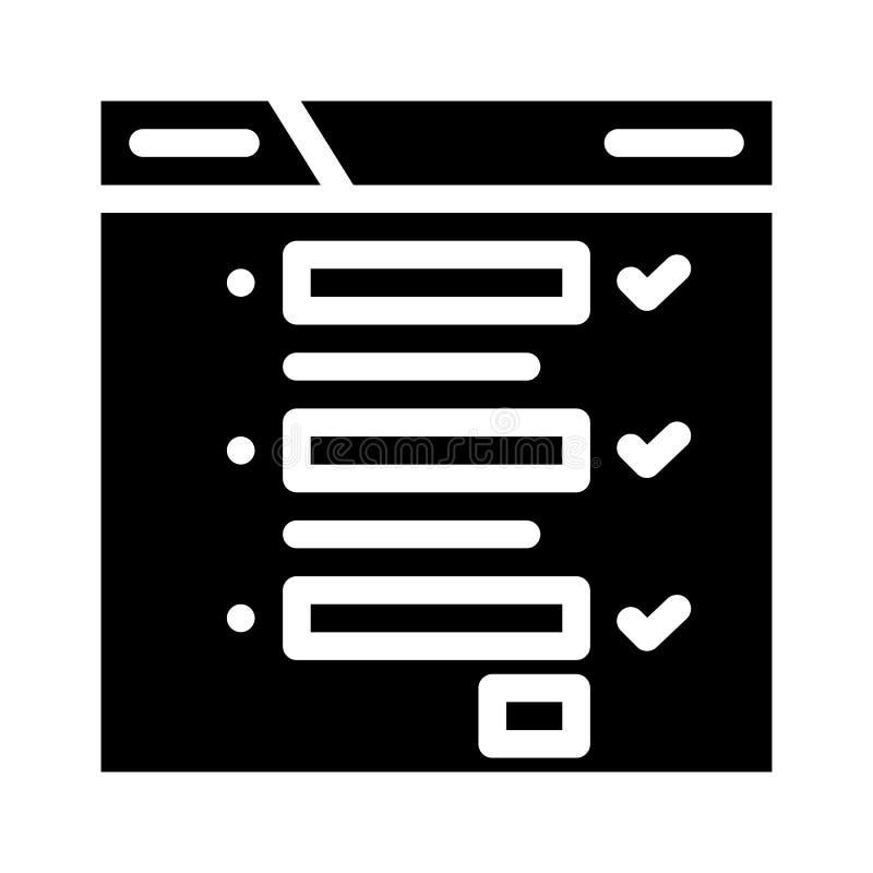 Web Registration Glyph Icon Vector Illustration Stock Vector ...