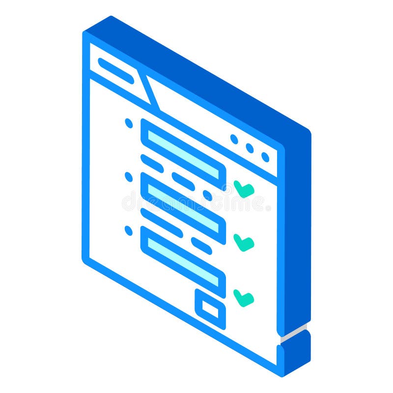 Web Registration Isometric Icon Vector Illustration Stock Vector ...