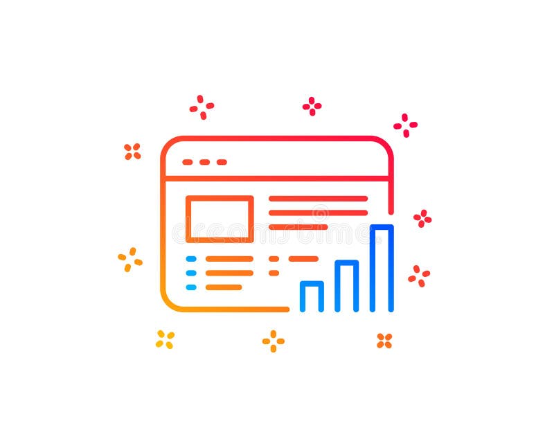 Web Report Line Icon. Column Graph Sign. Vector Stock Vector ...