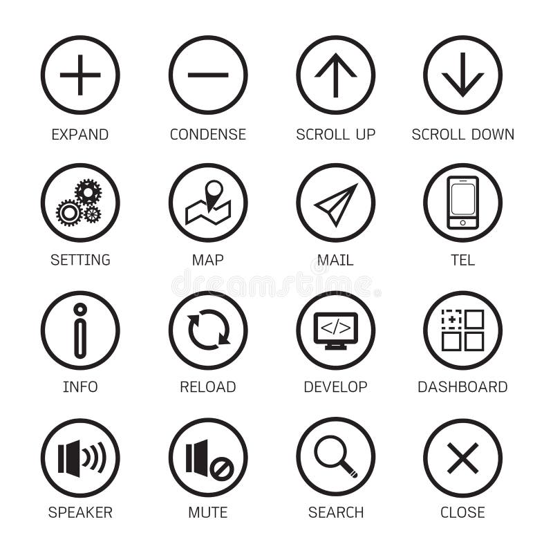 Web responsive icons stock vector. Illustration of dashboard - 44255845