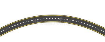 Road Vector Icon. Speed Highway. Wave Road with Markings. Asphalt with ...
