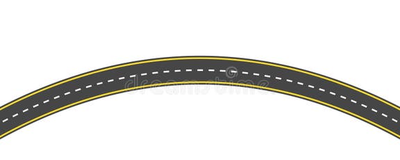 Road Vector Icon. Speed Highway. Wave Road with Markings. Asphalt with ...