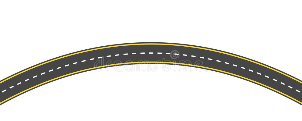 Road Vector Icon. Speed Highway. Wave Road with Markings. Asphalt with ...
