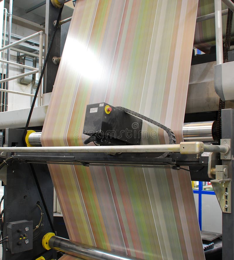 Web (roll) offset press stock photo. Image of production - 5847046