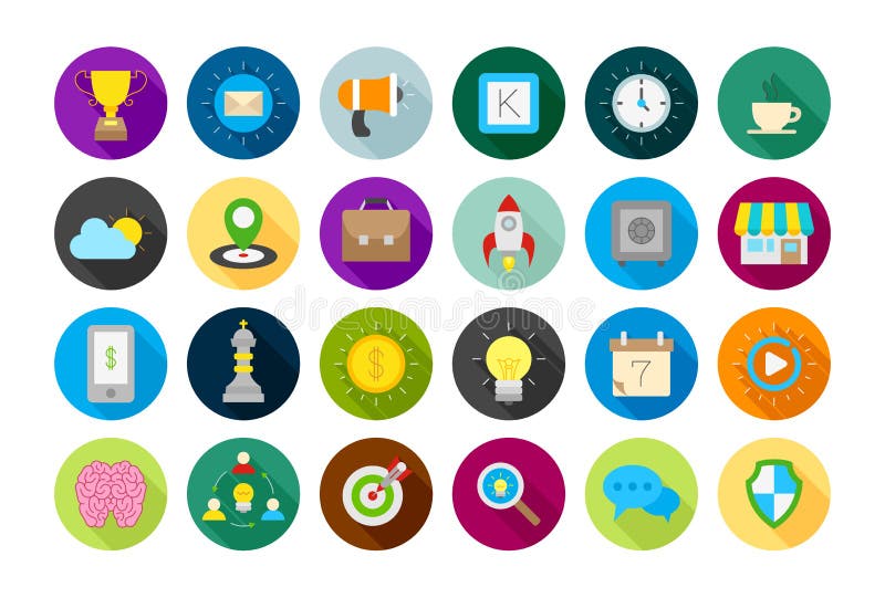 Web round vector icons set stock vector. Illustration of sticker - 74819933