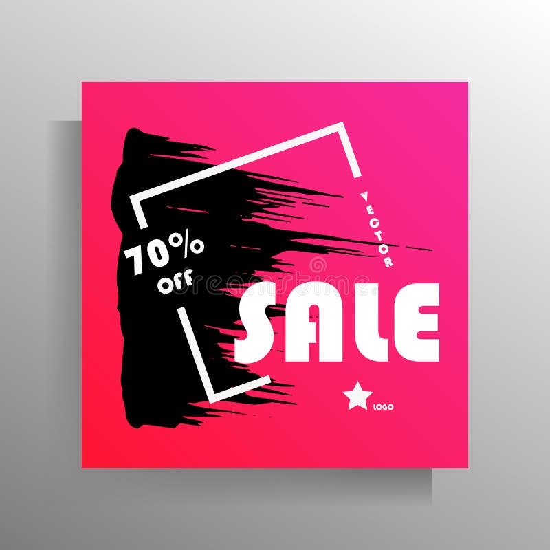 Sale Design Template for Banner, Poster. Vector Bright Modern Stock ...