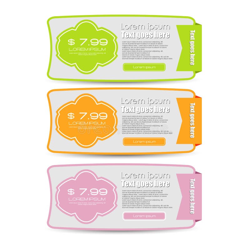 Web Sale or Discount Banners Stock Vector - Illustration of colorful ...