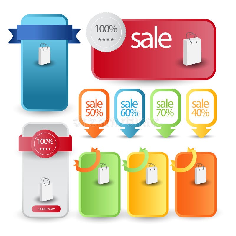 Web Sale/discount Label,tag or Banner Collection Stock Vector ...
