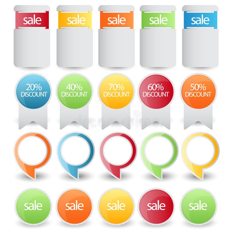 Web Sale/discount Label,tag or Banner Collection Stock Vector ...