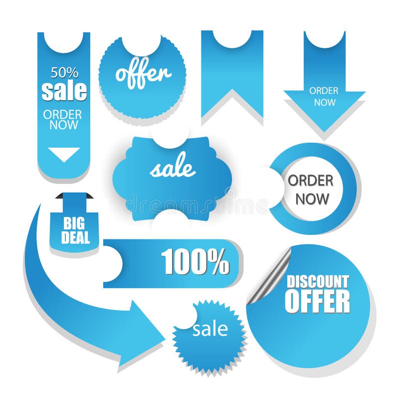 Web Sale/discount Label,tag or Banner Collection Stock Vector ...