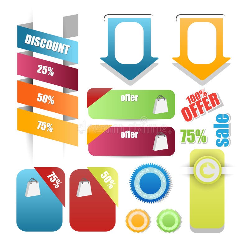 Web Sale/discount Label,tag or Banner Stock Vector - Illustration of ...