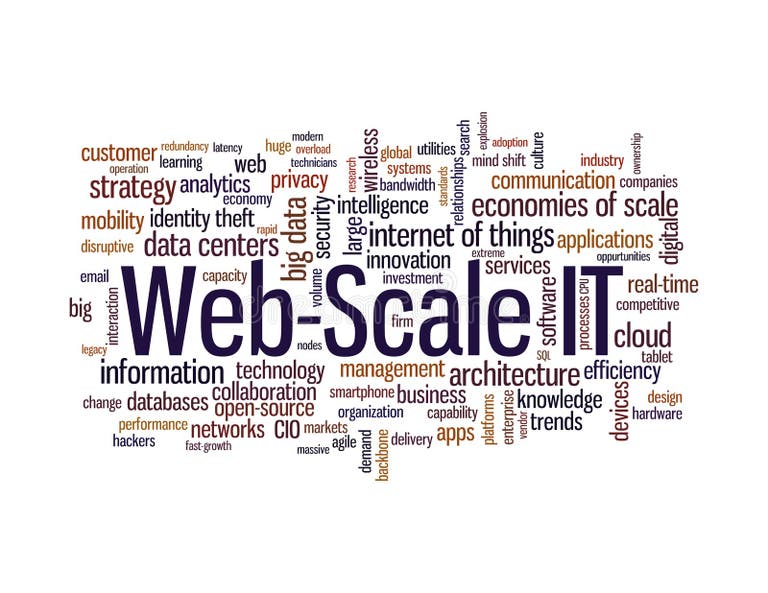 Web-scale it word cloud stock illustration. Illustration of ...