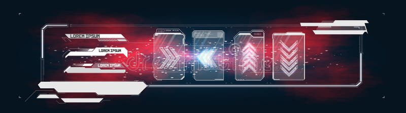 Sci Fi Modern User Interface Elements. Futuristic Abstract HUD Frame ...