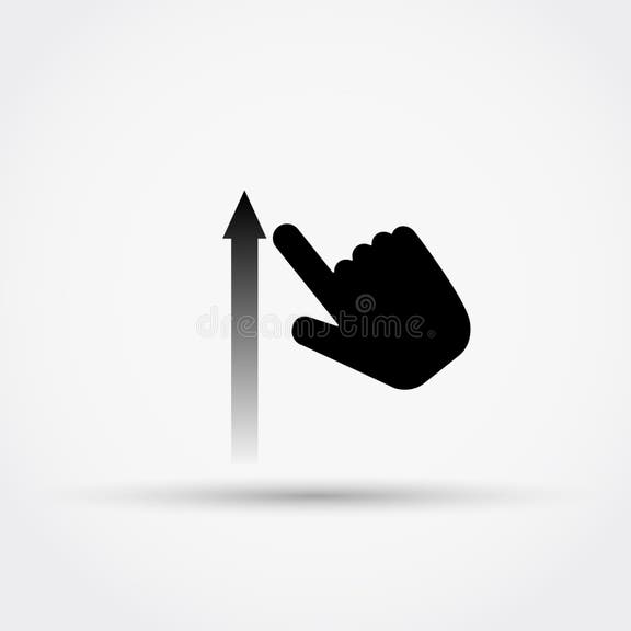 Screen swipe up icon stock vector. Illustration of computer - 162191671