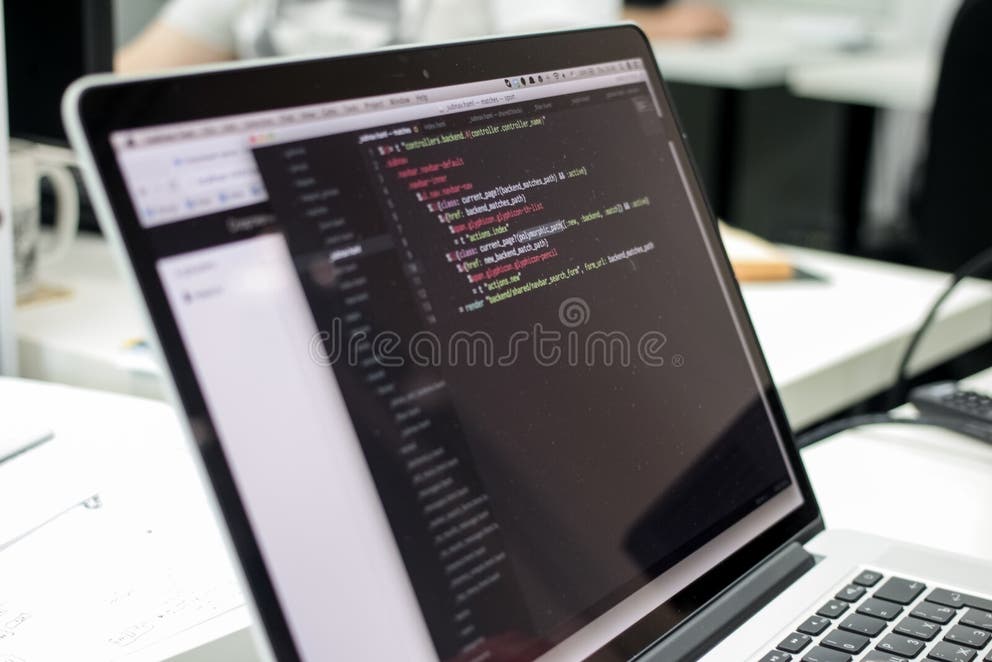 Web script stock image. Image of browser, laptop, buttons - 52517293