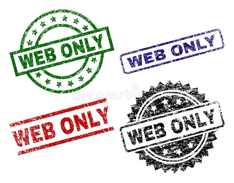 Damaged Textured WEB only Stamp Seals Stock Vector - Illustration of ...