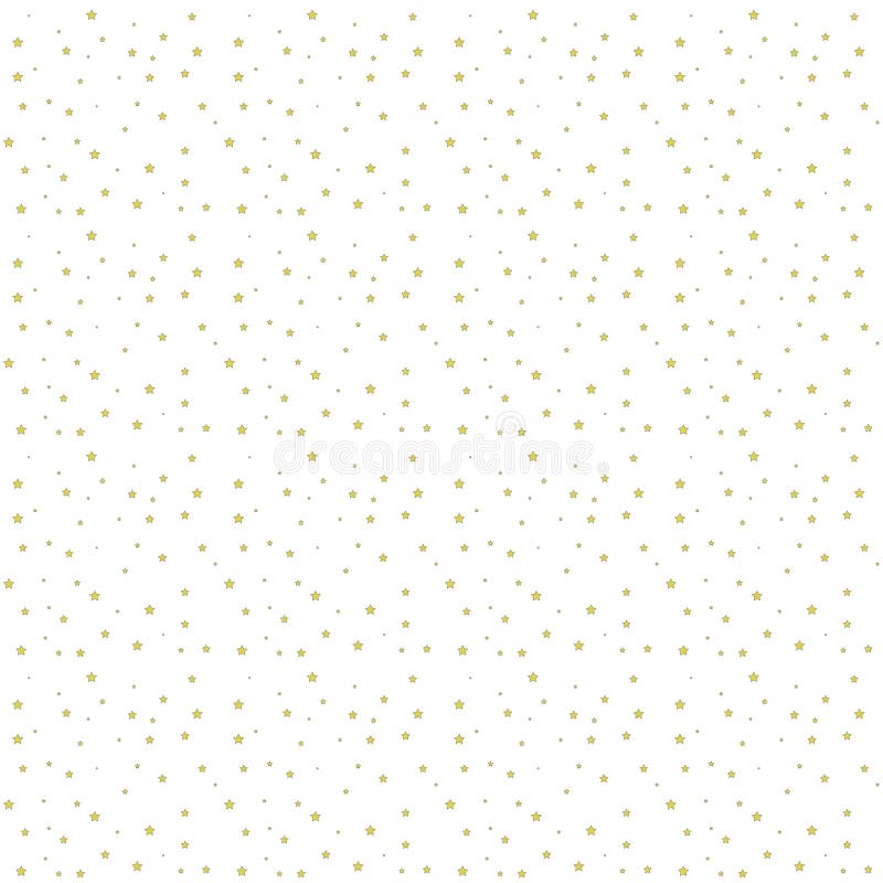 Web Seamless Pattern of Small Yellow Stars in Flat Doodle Style Stock ...