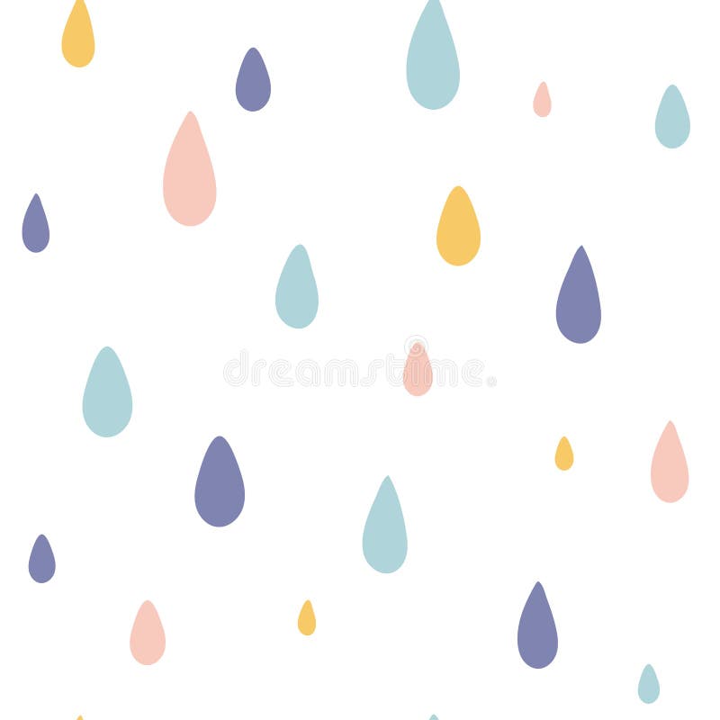Seamless Simple Pattern with Raindrops Stock Vector - Illustration of ...