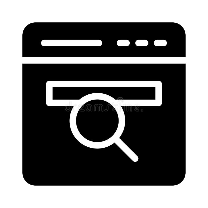Web Search Vector Glyph Flat Icon Stock Illustration - Illustration of ...