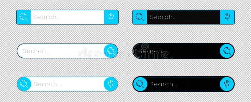 Web Search Bar Design for the Application Interface or Website. Vector ...