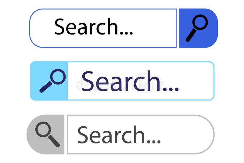 Web Search Bar. Vector Icon for Website. Field for Internet Links Stock ...