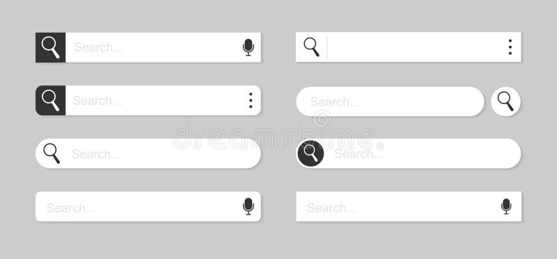 Web Search Bars Vector Illustration Stock Vector - Illustration of ...