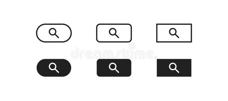 Web Search Button, Simple Isolated Icon for Your Design in Vector Flat ...