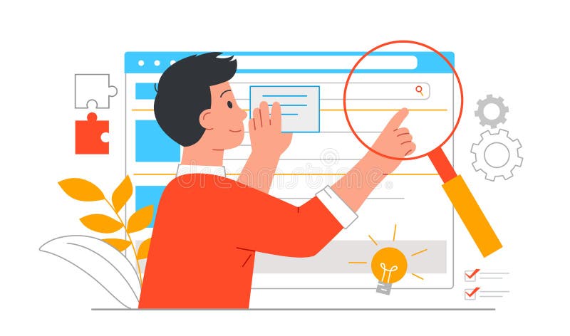 Web search concept stock vector. Illustration of abstract - 259789209