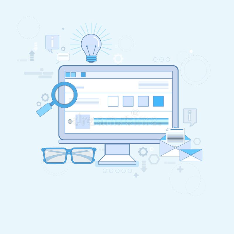 Web Search Digital Content Information Technology Business Stock Vector ...