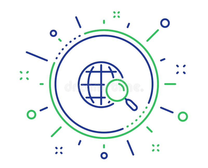 Web Search Line Icon. Find Internet Results Sign. Vector Stock Vector ...