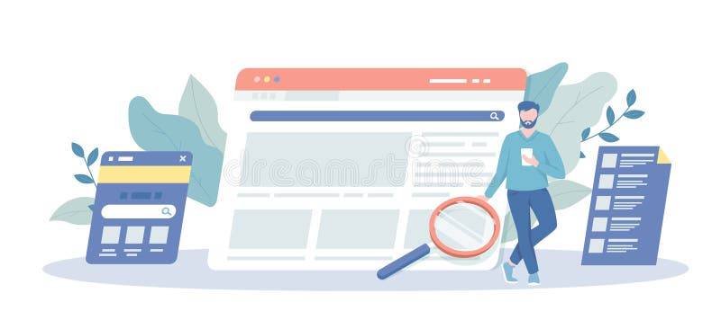 Web Search Technology. Browsing Online Information, Surfing Internet ...