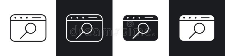 Web search icon stock vector. Illustration of global - 341278060