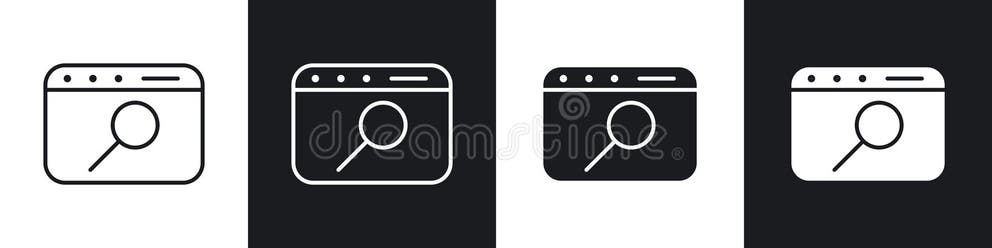 Web search icon stock vector. Illustration of global - 341278060