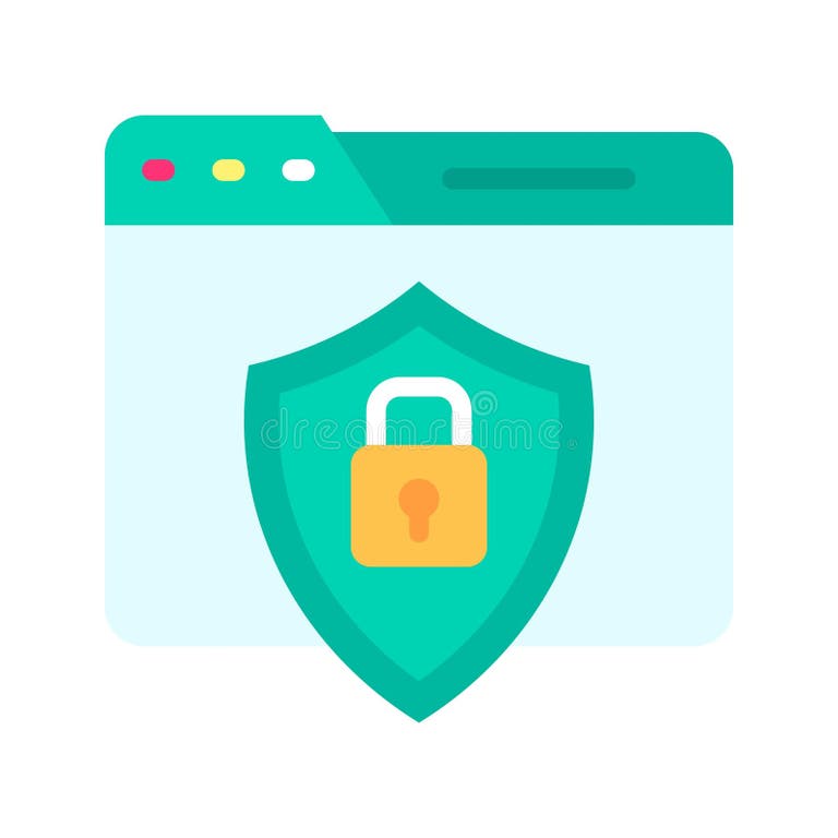 Web Security Icon Image. stock vector. Illustration of shield - 284254704