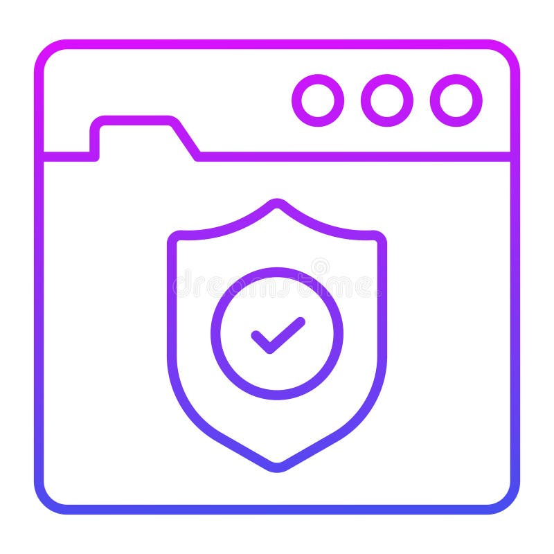 Web Security Icon Modern Illustration Stock Vector - Illustration of ...