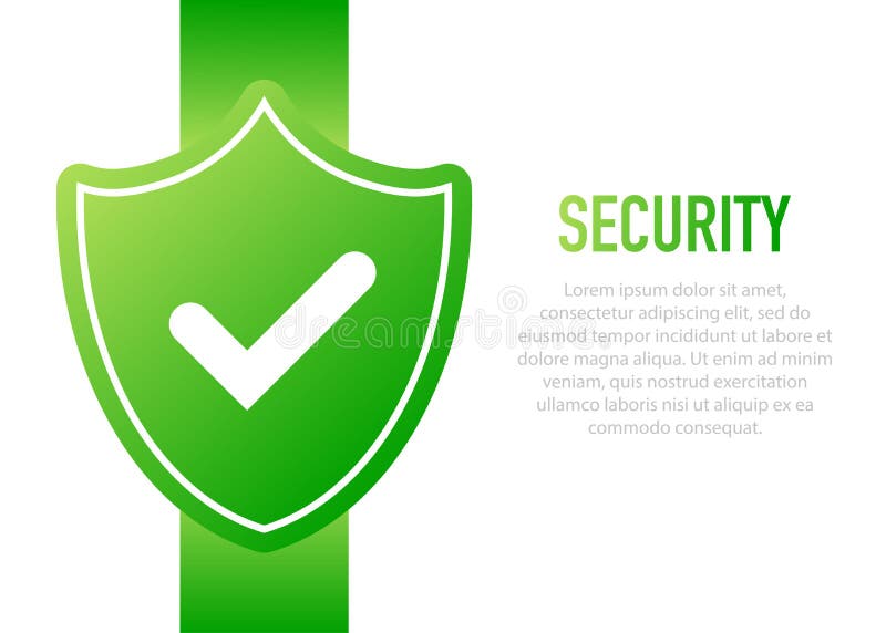 Web Security Icon Shield. Web Banner. Stock Vector - Illustration of ...