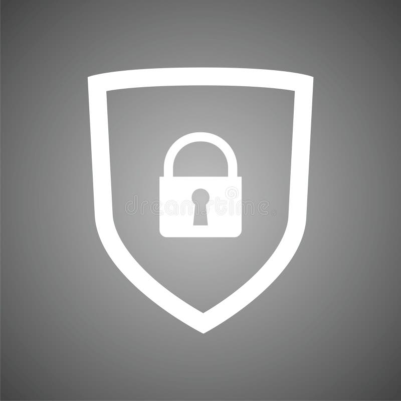 Web security icon shield stock vector. Illustration of safety - 121927309