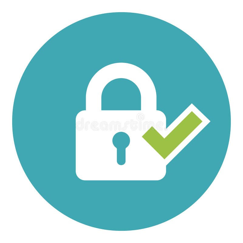 Web Security Lock Icon stock illustration. Illustration of padlock ...