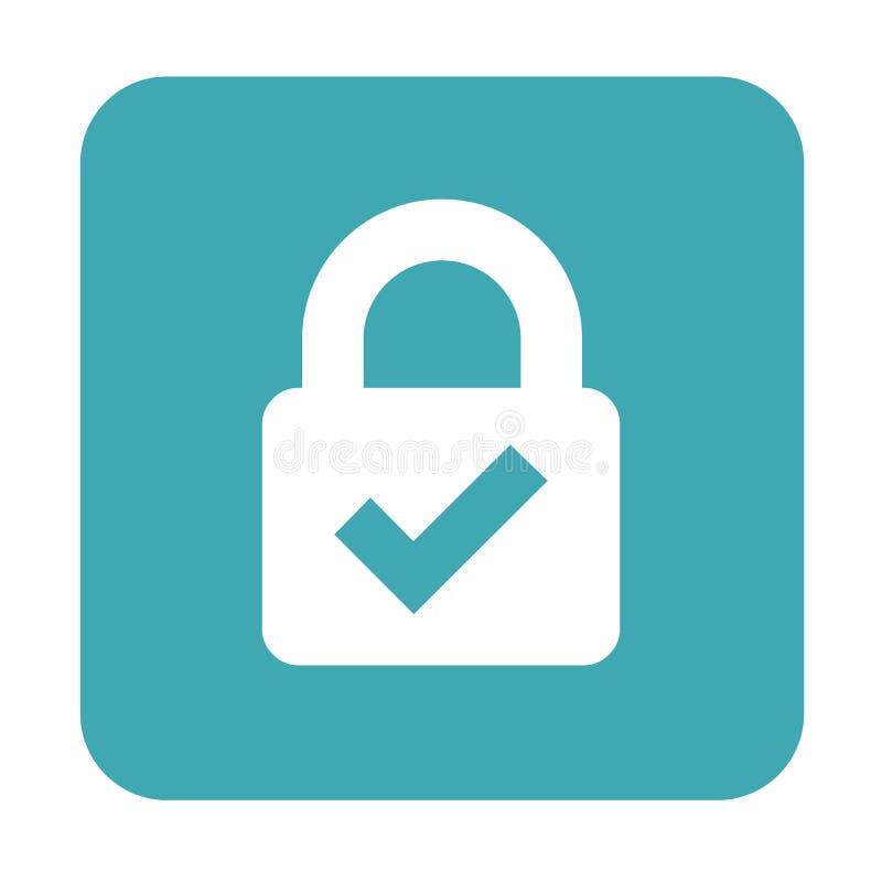 Web Security Lock Icon stock illustration. Illustration of border ...