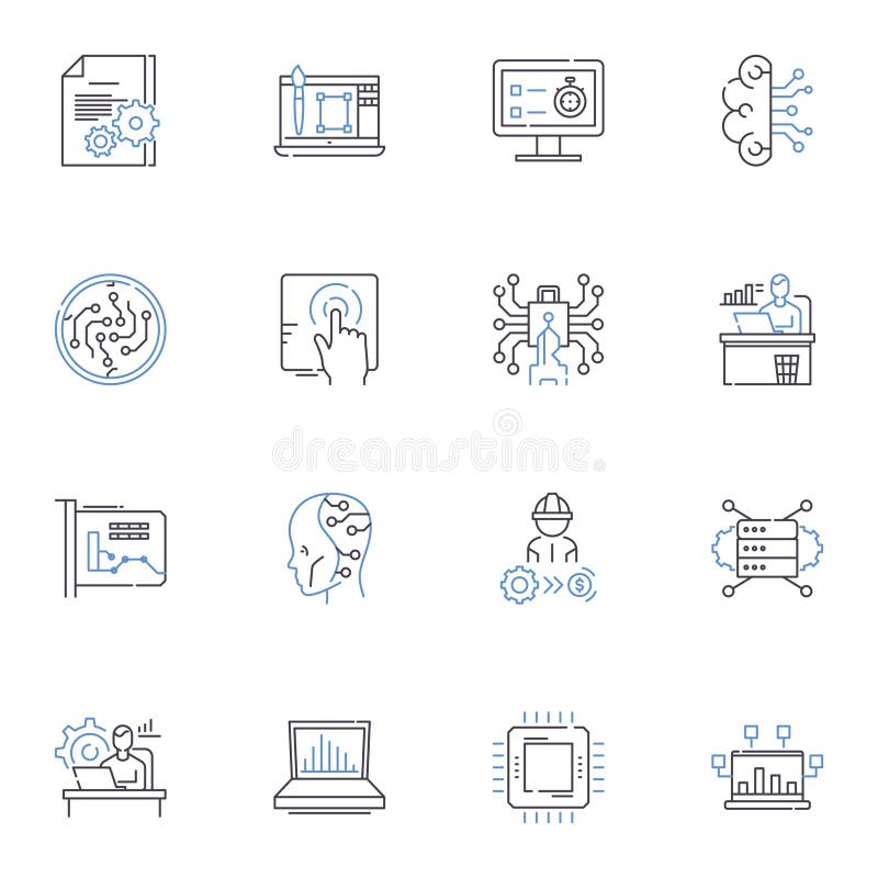 Web Security Line Icons Collection Firewall Encryption Malware Phishing Hacking Ssl