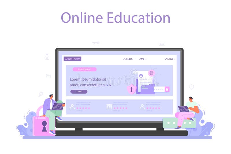 Web Security Specialist Online Service or Platform. Protection Stock ...