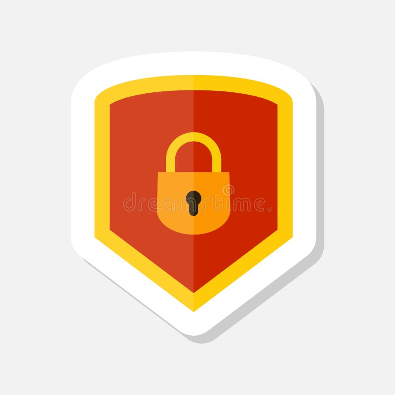 Security Sticker Set - Modern Vector Illustration - Isolated on Gray ...