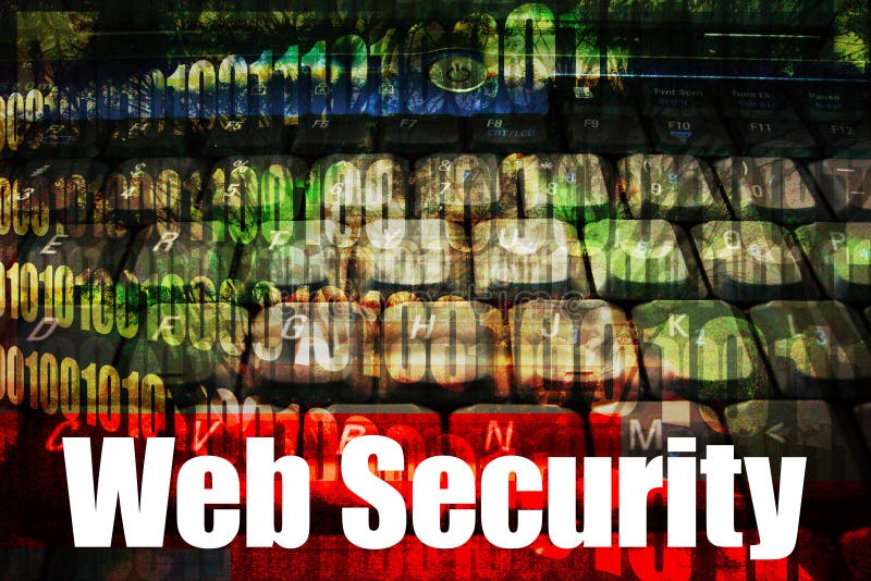 Web Security on a Technology Abstract Background Stock Illustration ...