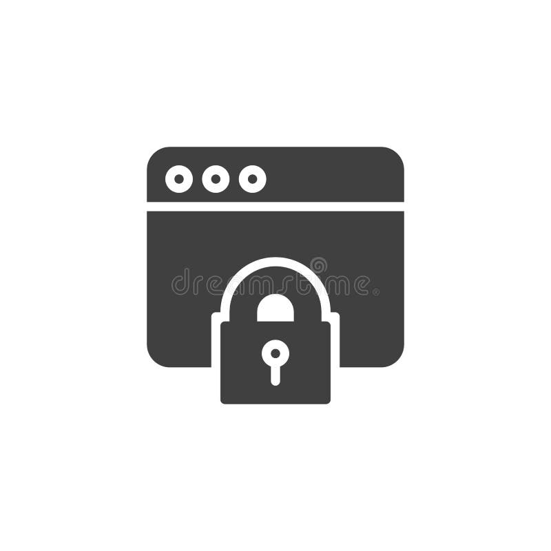 Web Security vector icon stock vector. Illustration of simple - 177670696