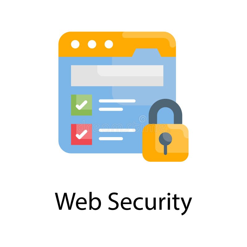 Web Security Vector 2 Colour Icon Design Illustration. Stock Vector ...