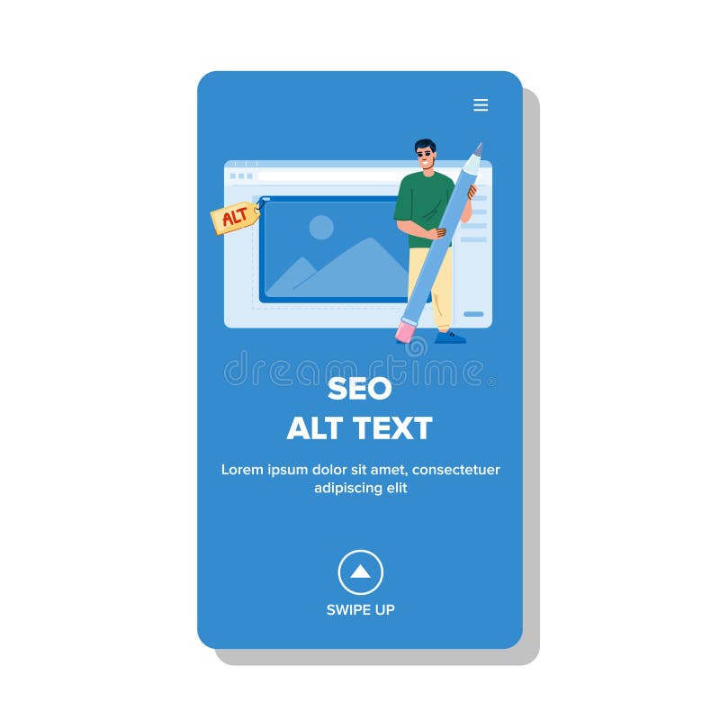 Web seo alt text vector stock illustration. Illustration of light - 310670897