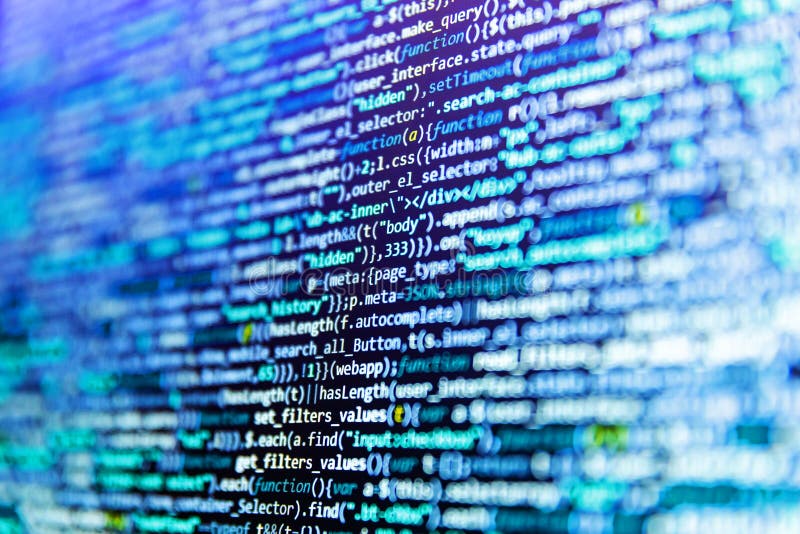 Software Engineer at Work. Website Programming Code. Business and AI ...